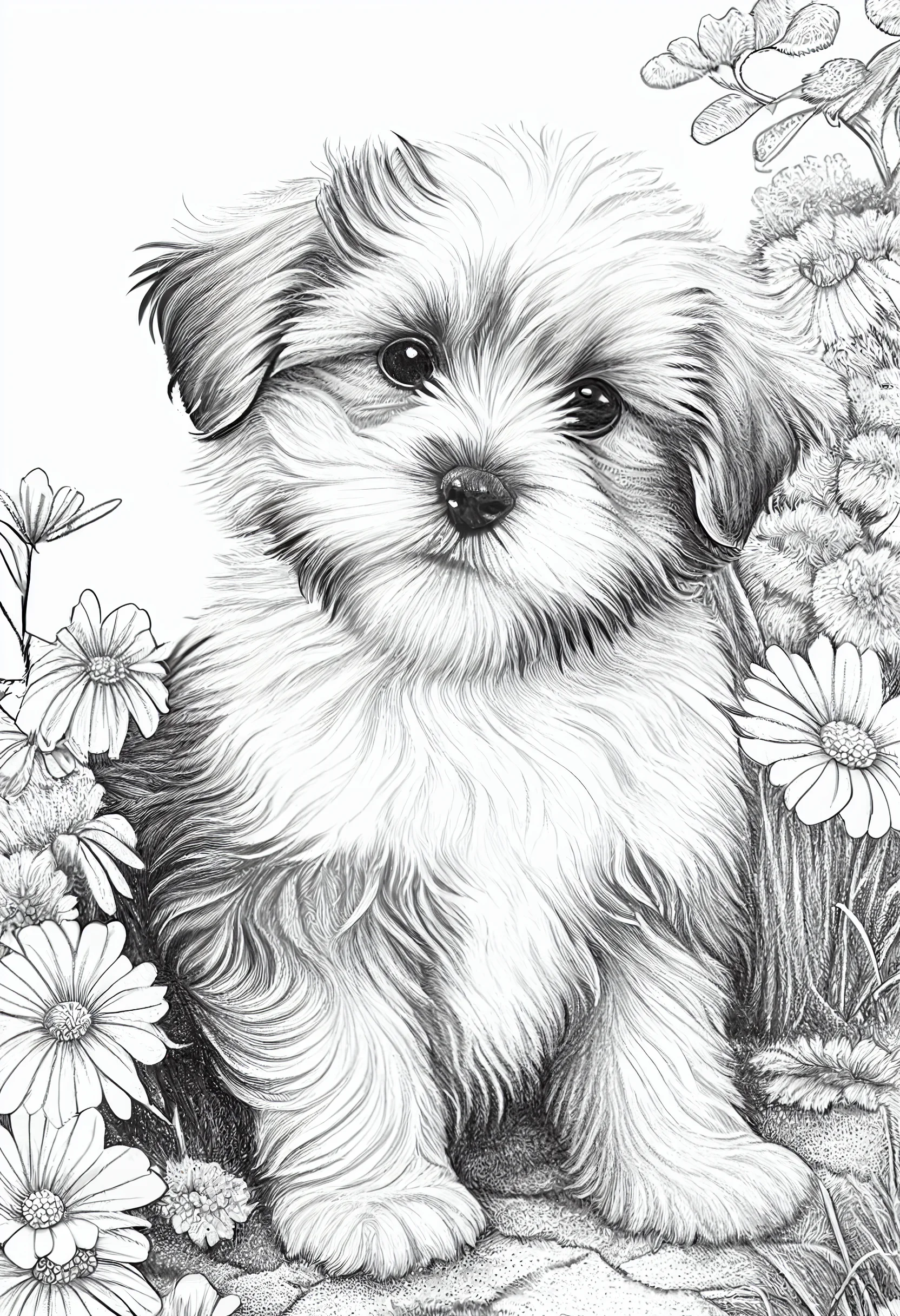 Realistic Dog Coloring Sheets
