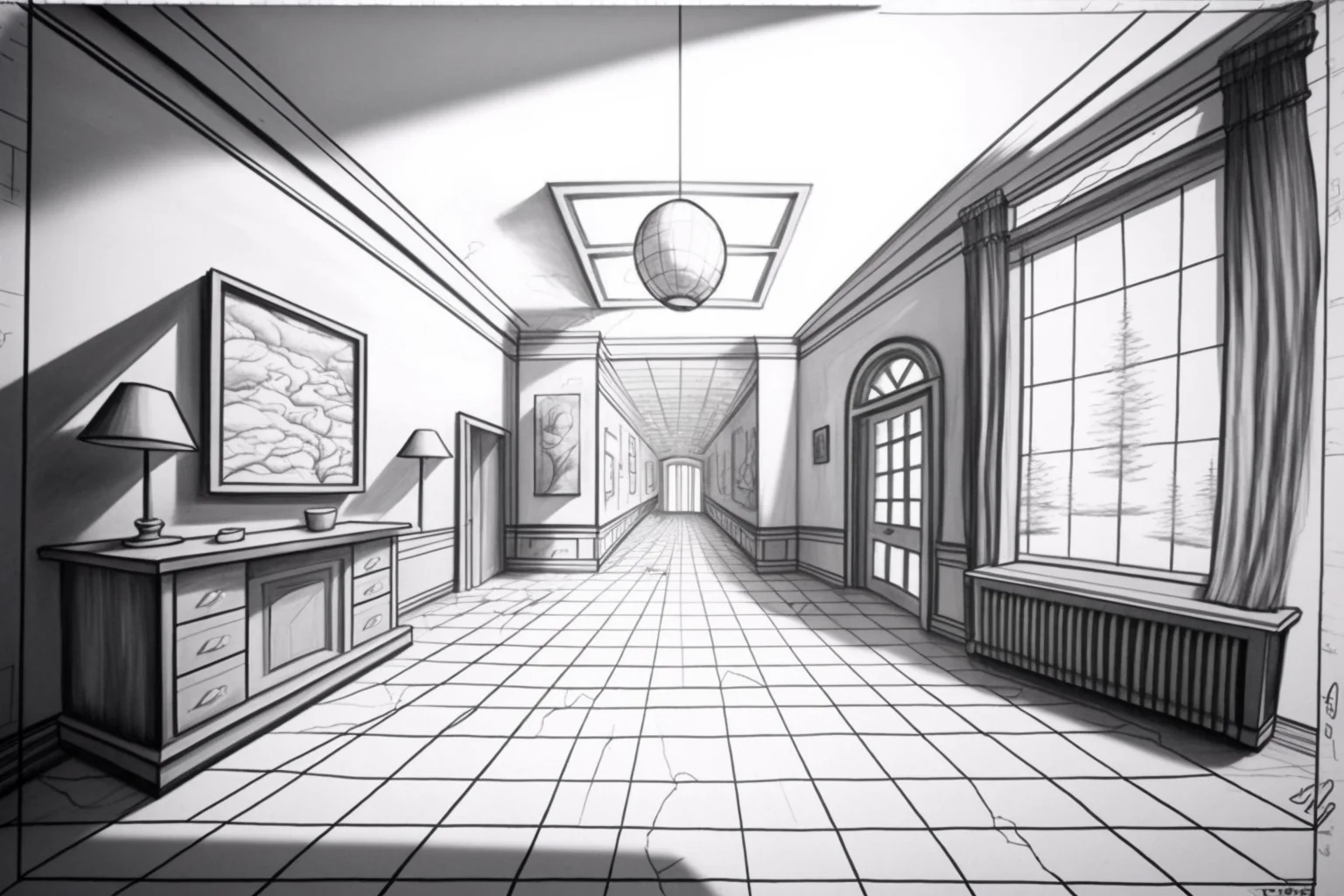 Top 20 One Point Perspective Drawings Exploring The Illusion Of Depth 2025 Top 20 One Point Perspective Drawings Exploring The Illusion Of Depth 2025