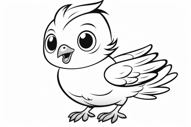 Free Printable Easy Cute Bird Coloring Pages